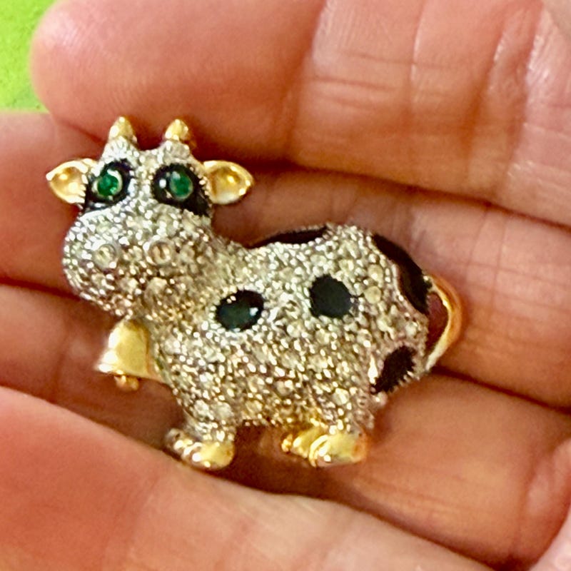 Vintage Cow Brooches - Etsy
