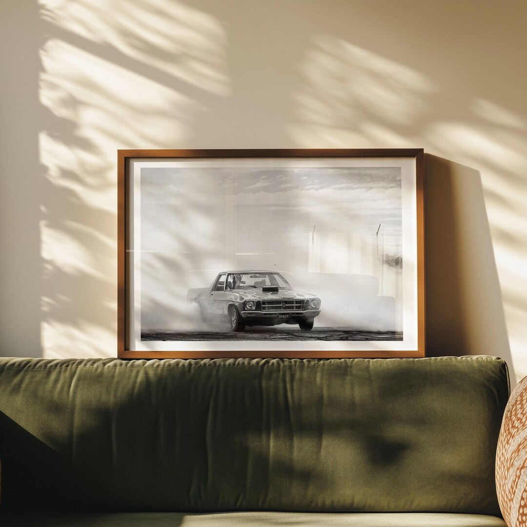 CAR BURNOUT PRINT - Burnout Wall Art, Burnout Poster, Large Car Wall ...