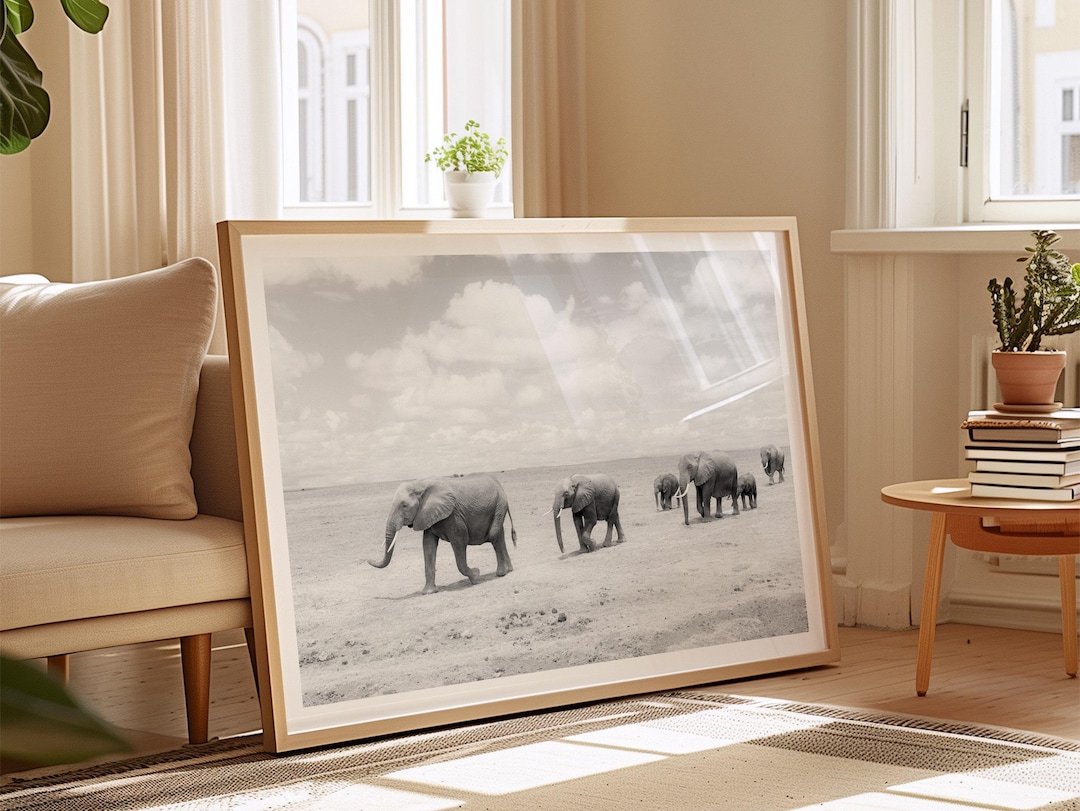 IMPRESSÃO DE ELEFANTE - Fotografia Fine Art emoldurada, Impressão de ...