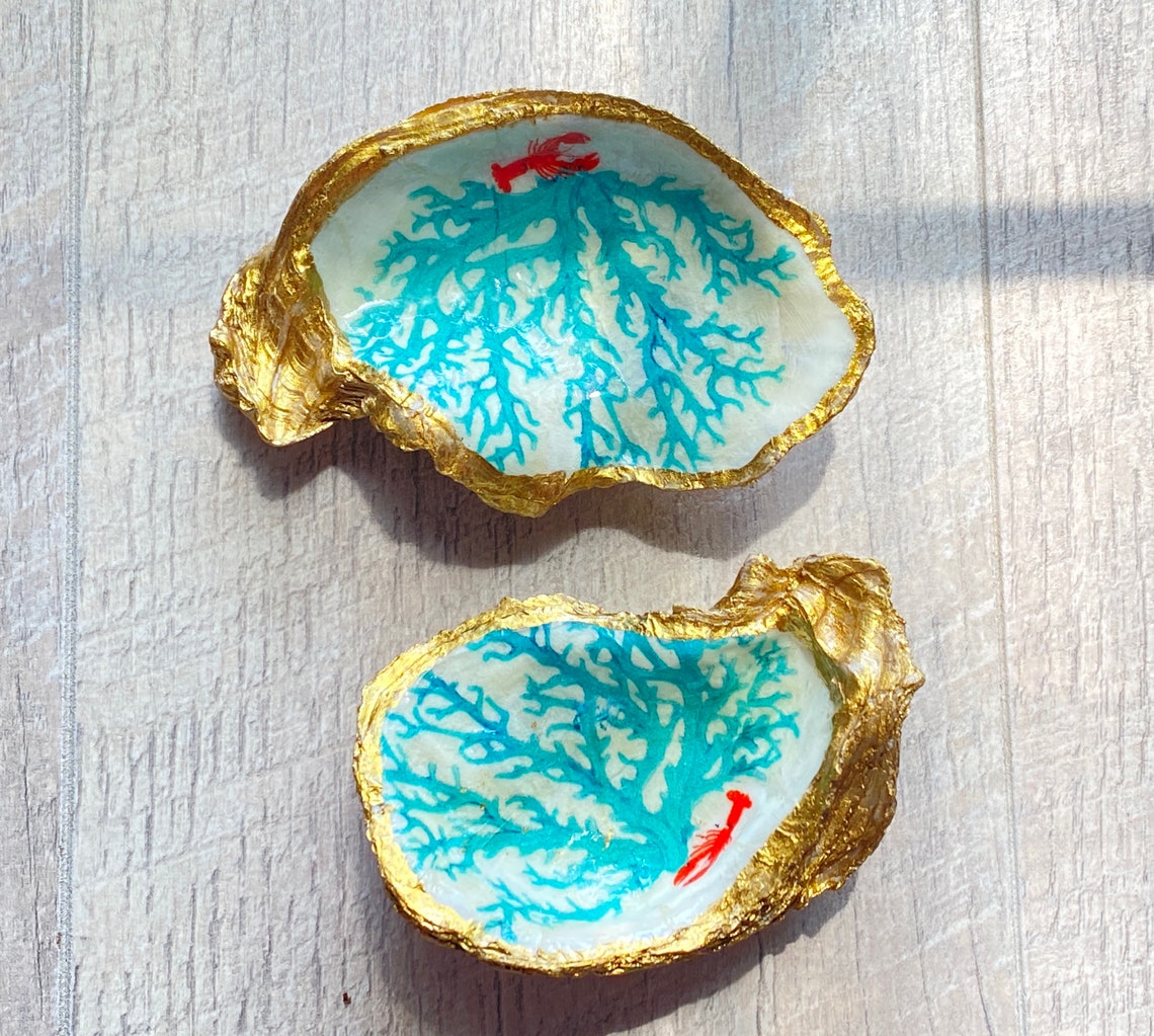 Coastal Style Natural Oyster Jewelry Dish Ring Plate Engagement Ring ...