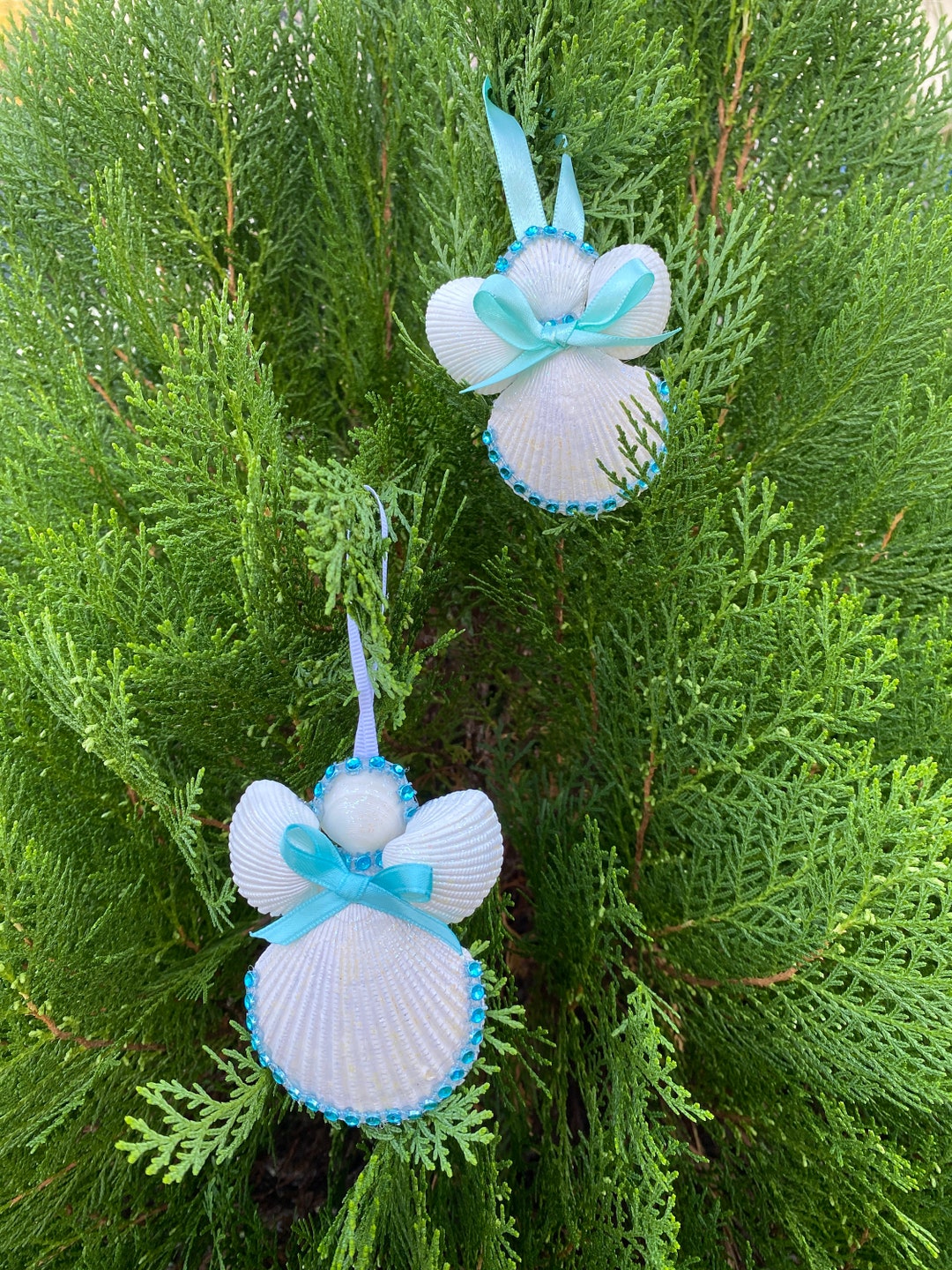 Sea Shell Angel Ornament, Angel Ornament, Shell Angel Christmas ...