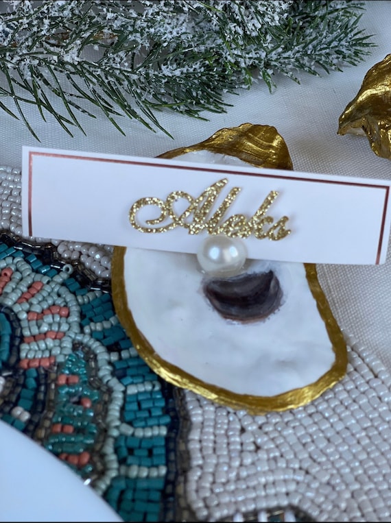 Oyster Place Card Shell Place Card Wedding Place Card Shell - Etsy