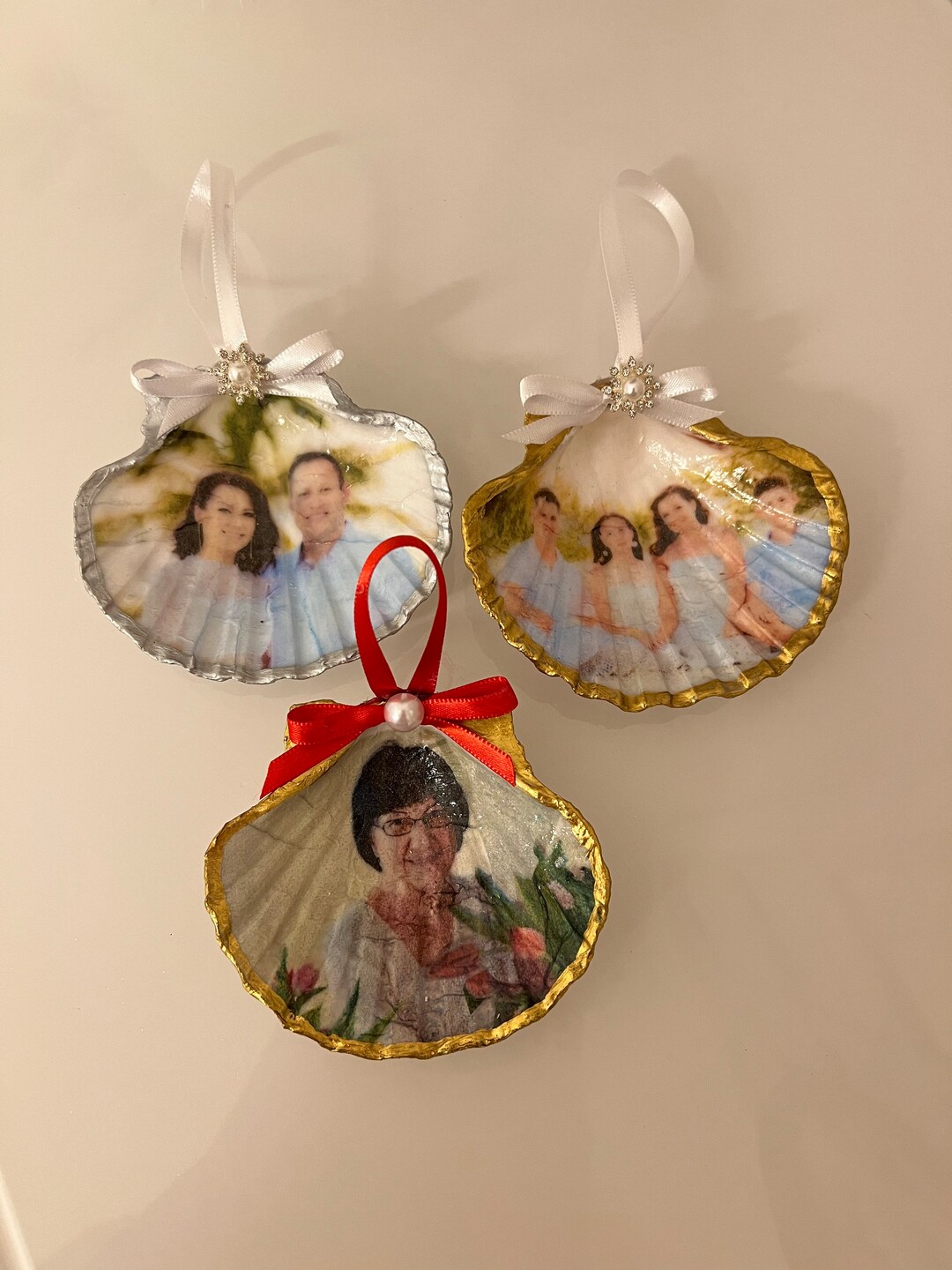 Personalized Shell Ornament, Coastal Ornament, Beach Ornament, Our ...