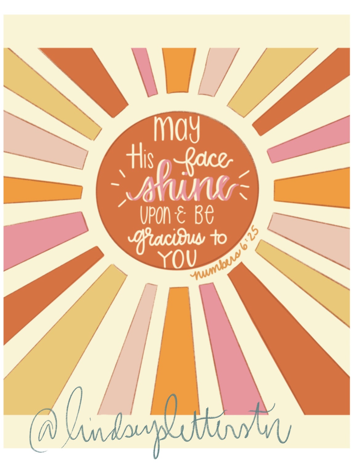 May His Face Shine Upon You ! - Etsy