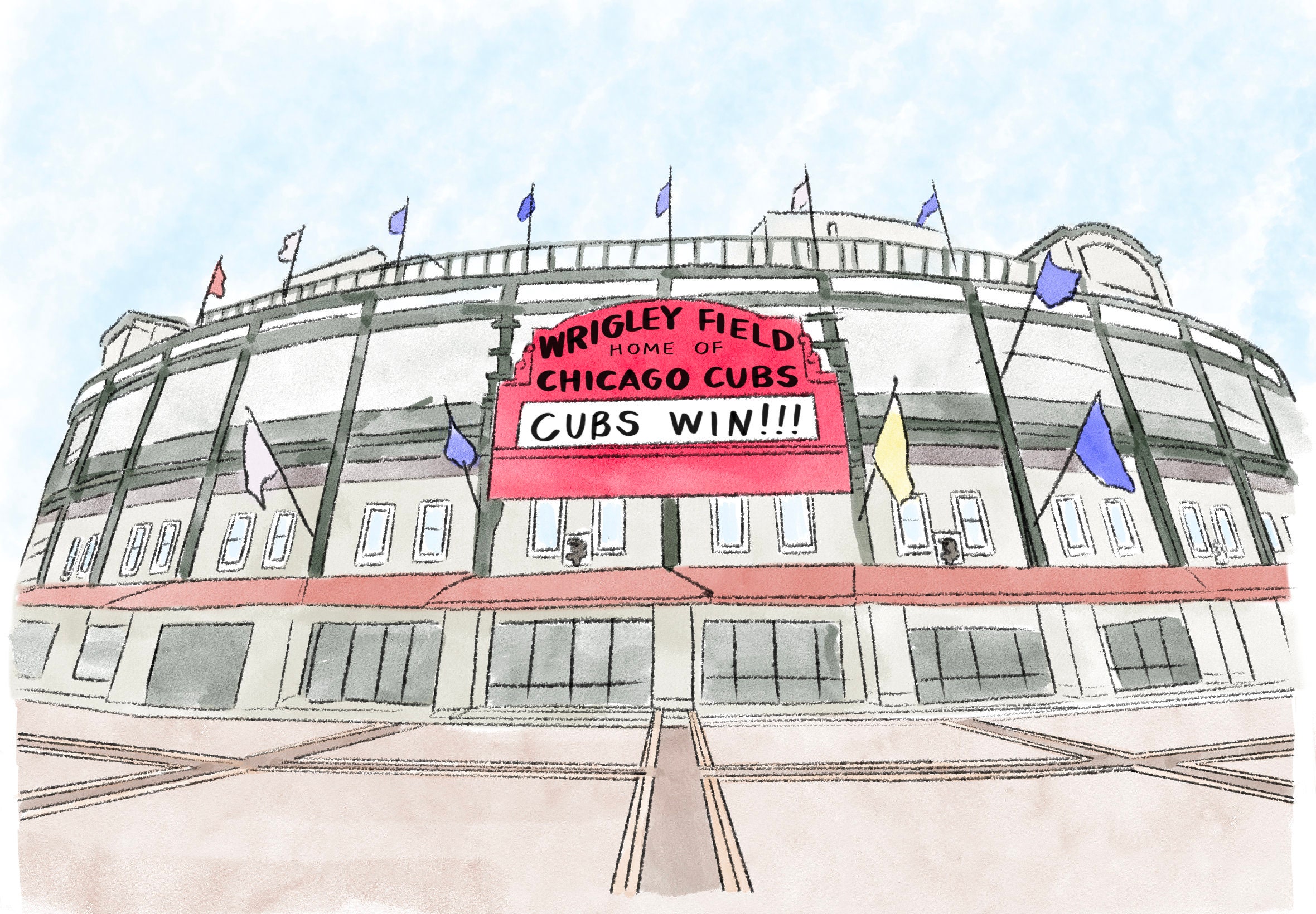 Chicago Cubs Wrigley Field Digital Download - Etsy