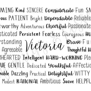Victoria Printable Download Art | Personalized Unique Victoria Gift ...