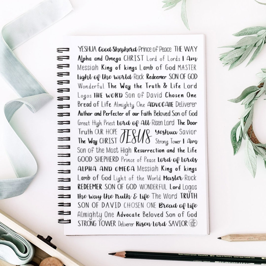 Names of Jesus Spiral Notebook | Spiral Notebook | Custom Notebook ...