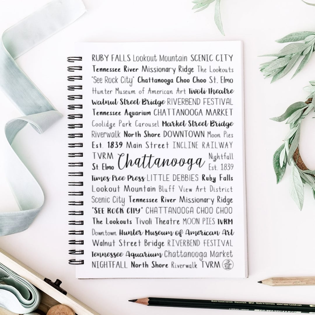 Chattanooga, TN Spiral Notebook | Spiral Notebook | Custom Notebook ...