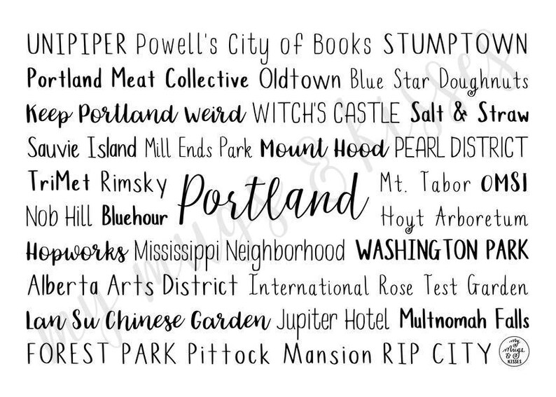 Portland, OR Digital Download | Digital Download Print | Printable Art ...