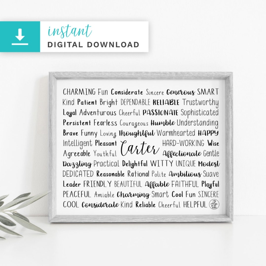 Carter Printable Download Art | Personalized Unique Carter Gift ...
