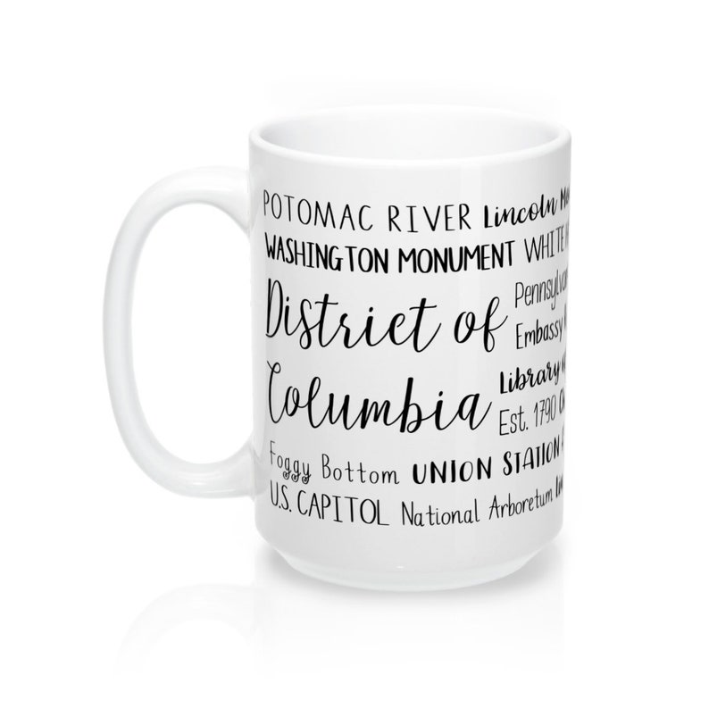 Washington DC Mug Coffee Mug DC District of Columbia - Etsy