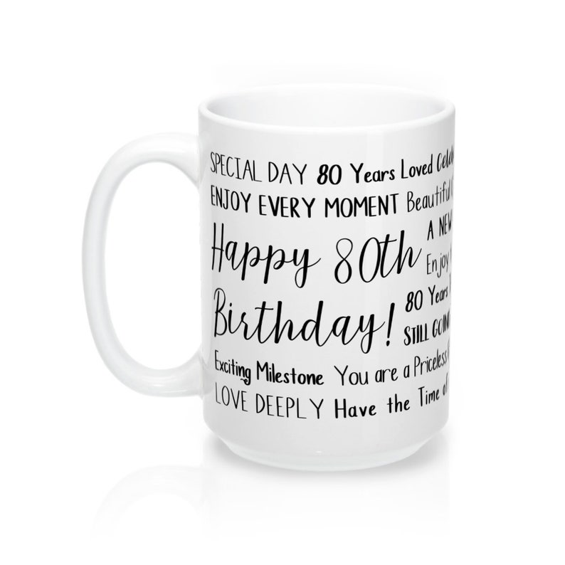 80th Birthday Mug | 80th Birthday | Coffee Mug | Custom Mug ...