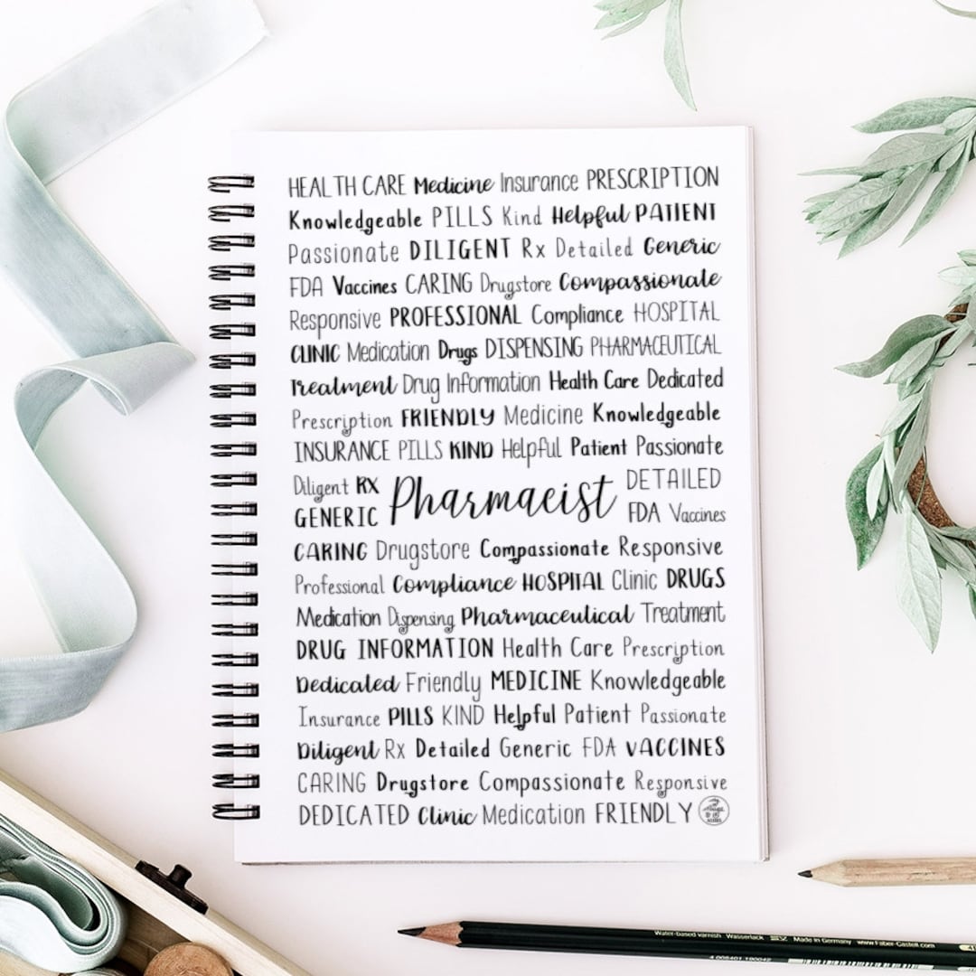 Personalized Pharmacist Spiral Notebook Journal With Pocket | Unique ...