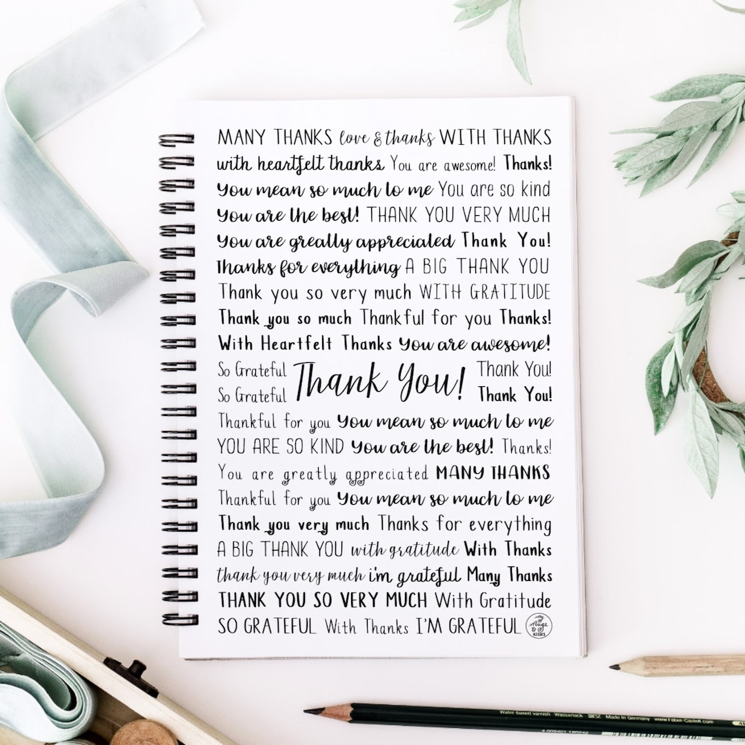 Thank You Spiral Notebook | Thank You Gift | Spiral Notebook | Custom ...