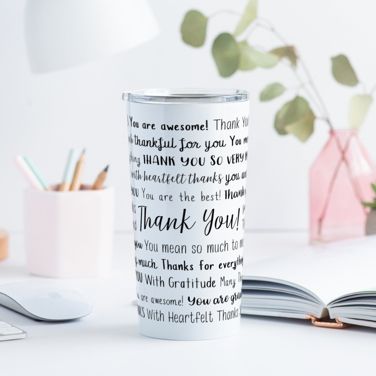 Thank You Tumbler Thank You Gift Custom Tumbler Custom | Etsy