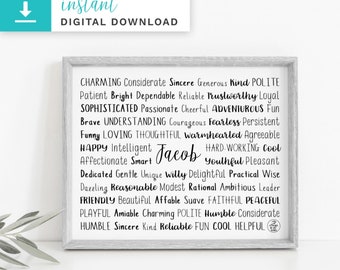 Jacob Name Art - Etsy