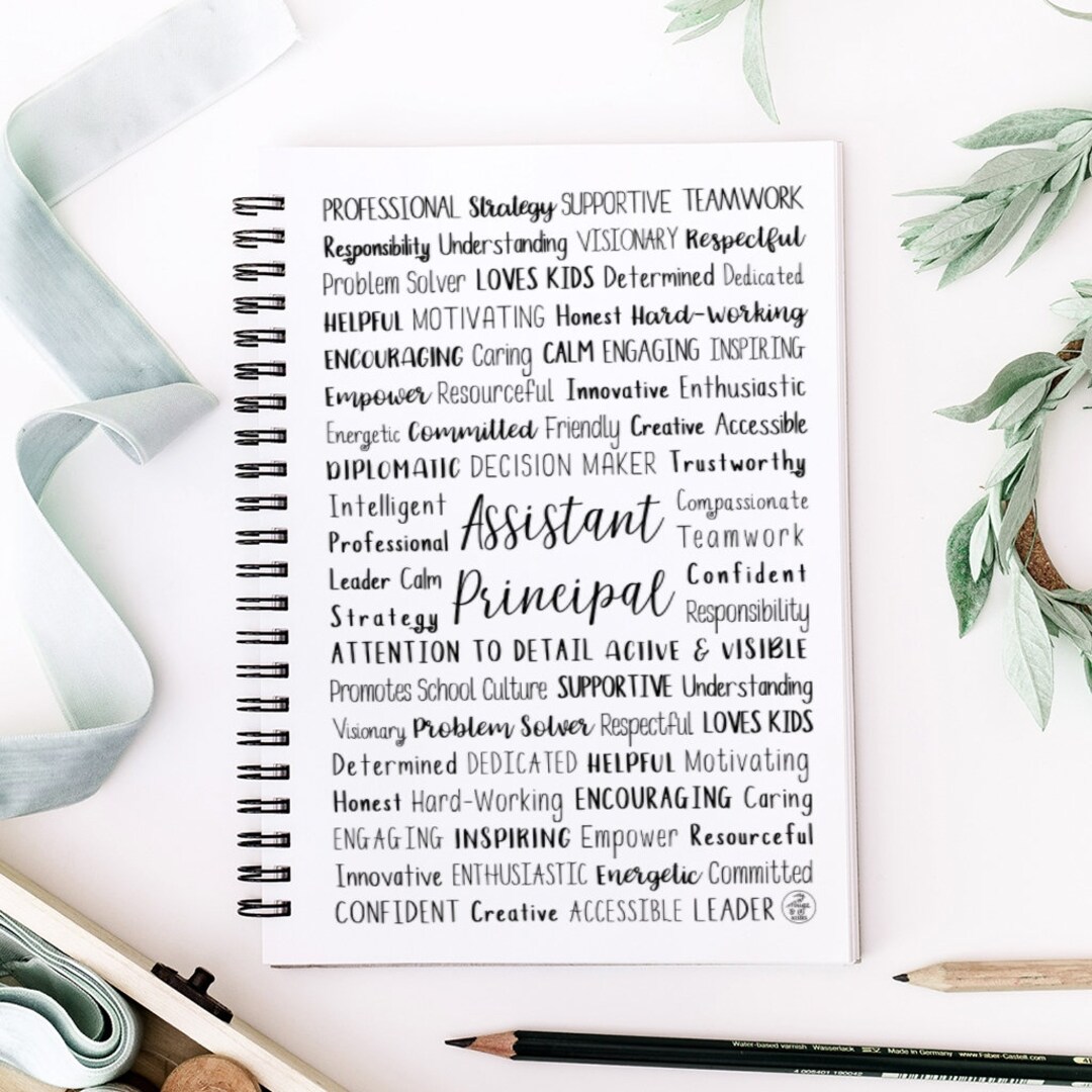 Personalized Assistant Principal Spiral Notebook Journal With Pocket ...