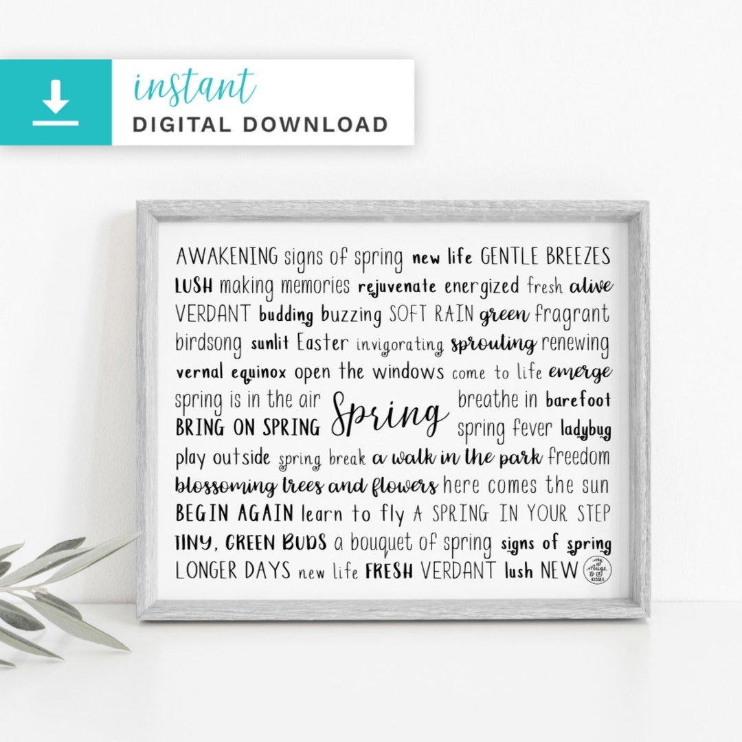 Spring Digital Download | Spring | Printable Art Print | Instant ...