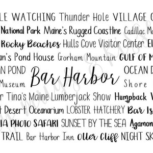 Bar Harbor, ME Digital Download | Bar Harbor, ME | Printable Art Print ...