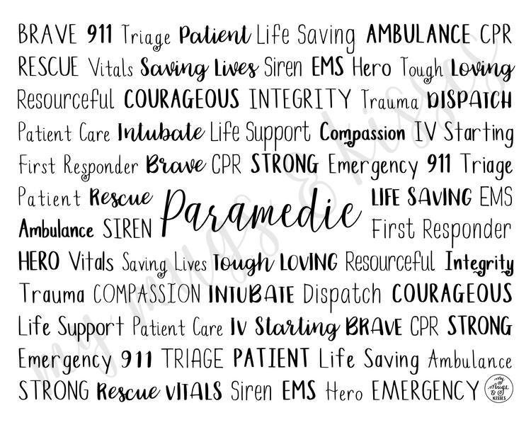 Personalized Paramedic Printable Download Art Unique - Etsy