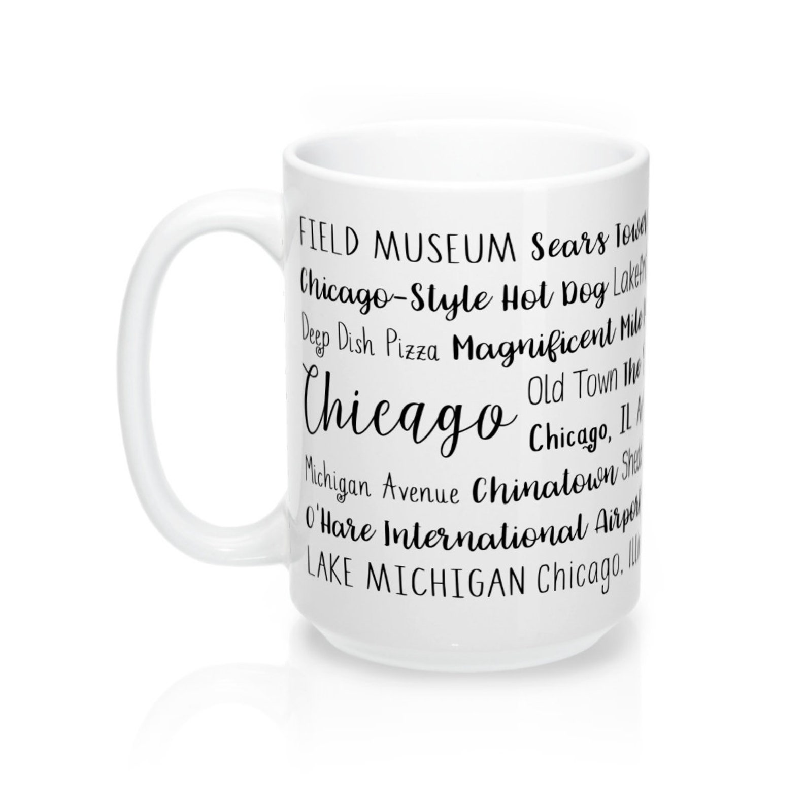 Chicago IL Mug Coffee Mug Custom Mug Custom Coffee Mug - Etsy