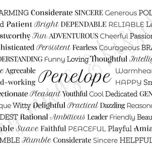 Penelope Printable Download Art | Personalized Unique Penelope Gift ...