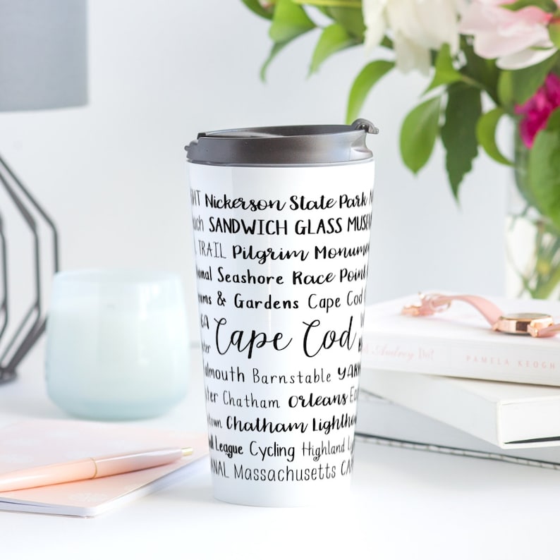 Personalized Cape Cod MA Travel Coffee Mug Unique Cape Cod - Etsy