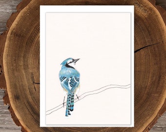 Blue Bird Card | Etsy