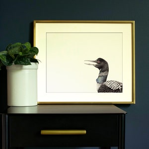 Common Loon Bird Art Print Wildlife Art Print Outdoor Gift Minnesota ...