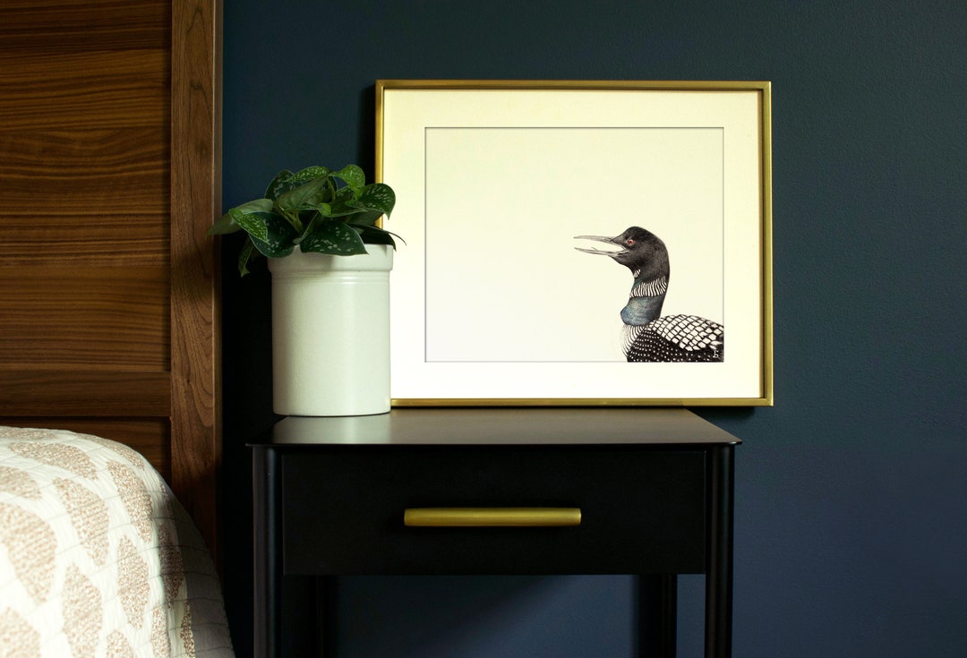 Common Loon Bird Art Print Wildlife Art Print Outdoor Gift Minnesota ...