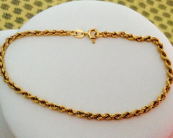 Gold rope bracelet | Etsy