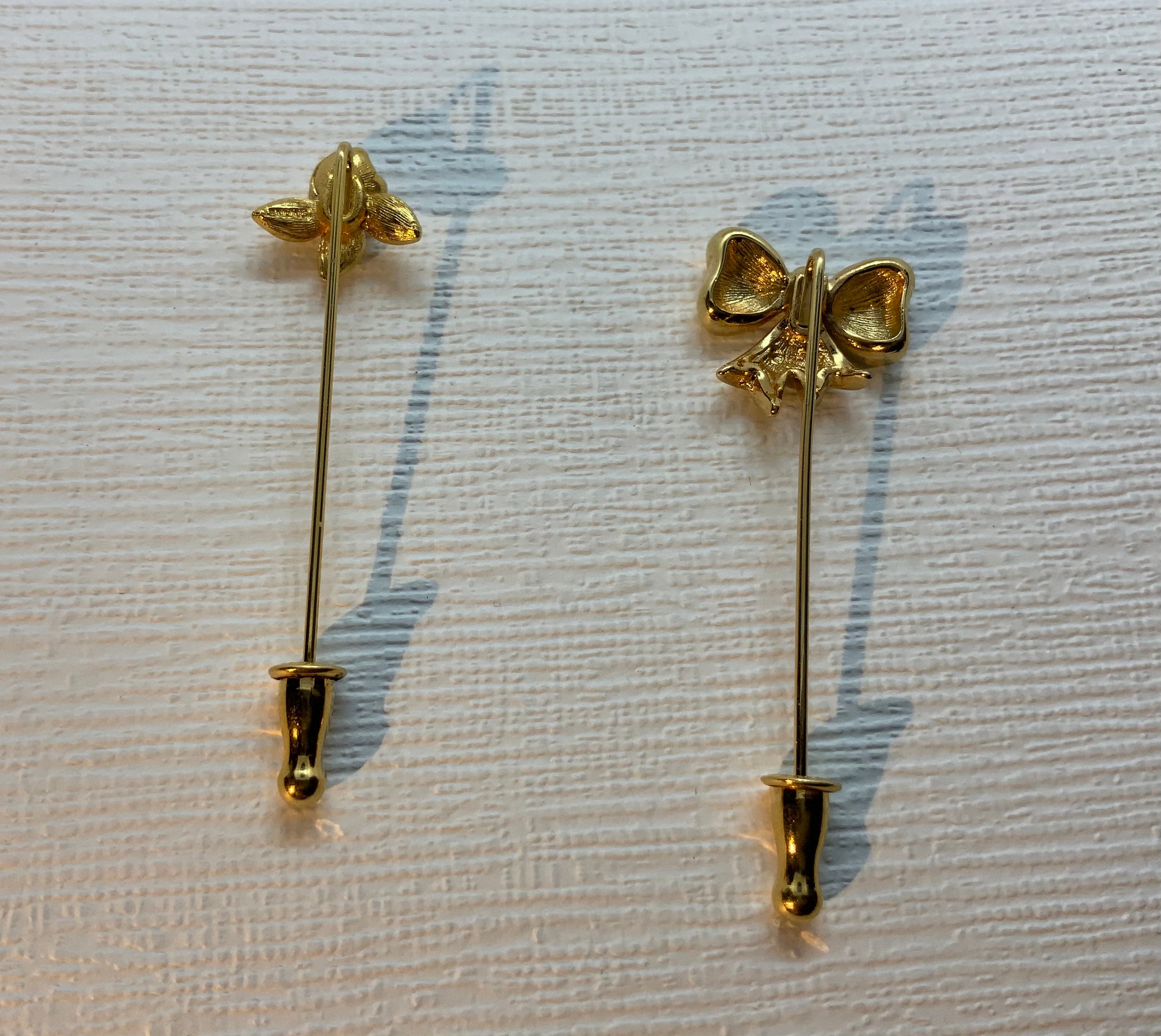 Vintage Set of Two Signed Monet Lapel or Hat Stick Pins One | Etsy