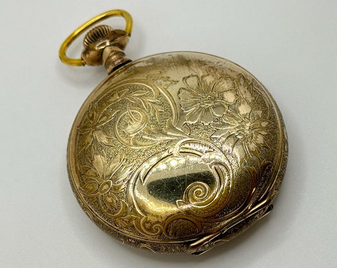 Antique Gold Filled Empty Pocket Watch Case - New York Warranted 30 ...