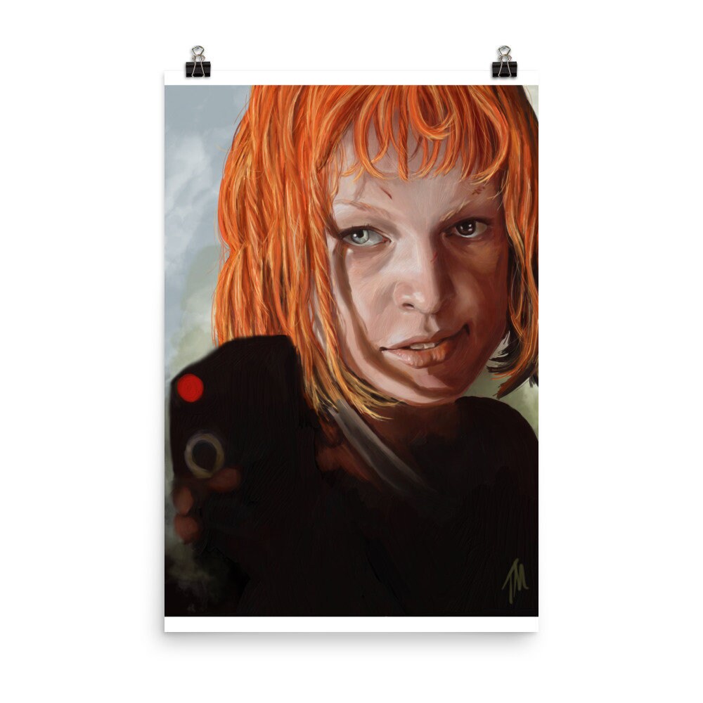 Leeloo Dallas Inspired Poster Fifth Element Art Print Sci-fi, Fantasy ...