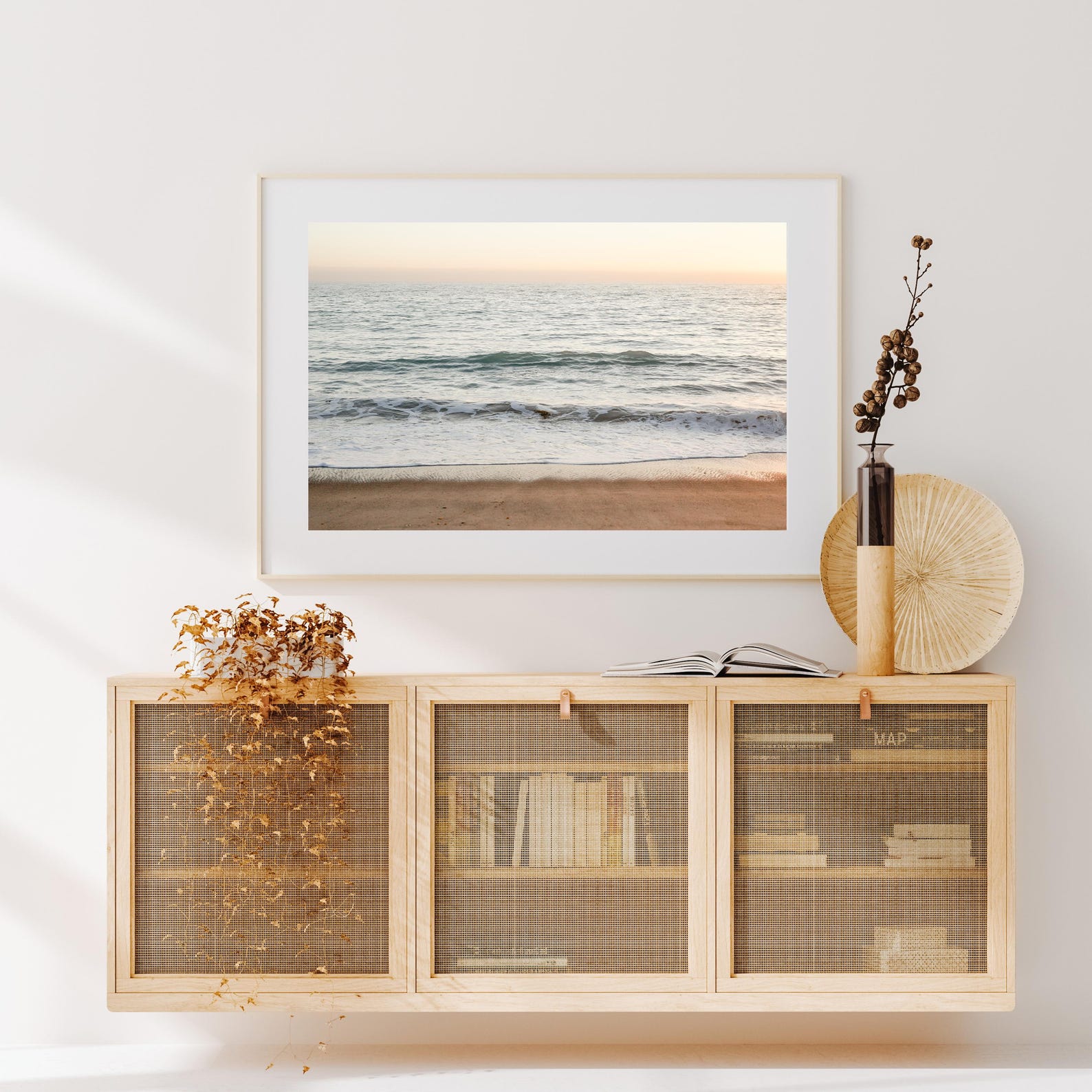 Beach Wall Art, Ocean Print, Waves Decor, Sunset Beach Print ...