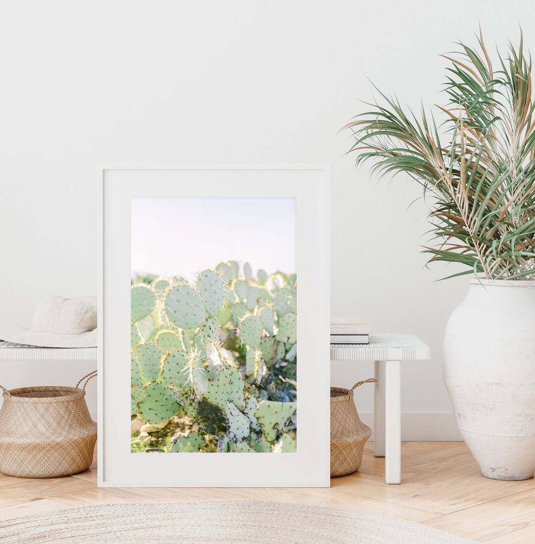 Cactus Home Decor, Succulent Wall Art, Prickly Pear Cactus Print ...