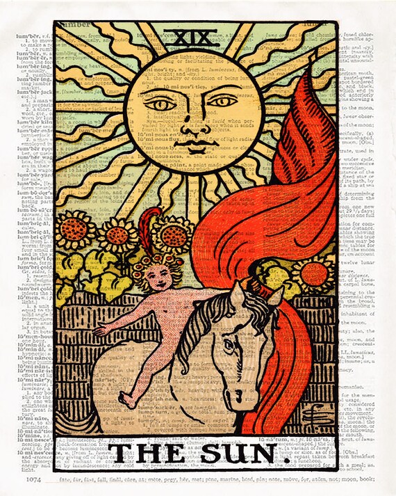 Pen & Ink Tarot Card Mockup The Sun Art Print Art & Collectibles ...