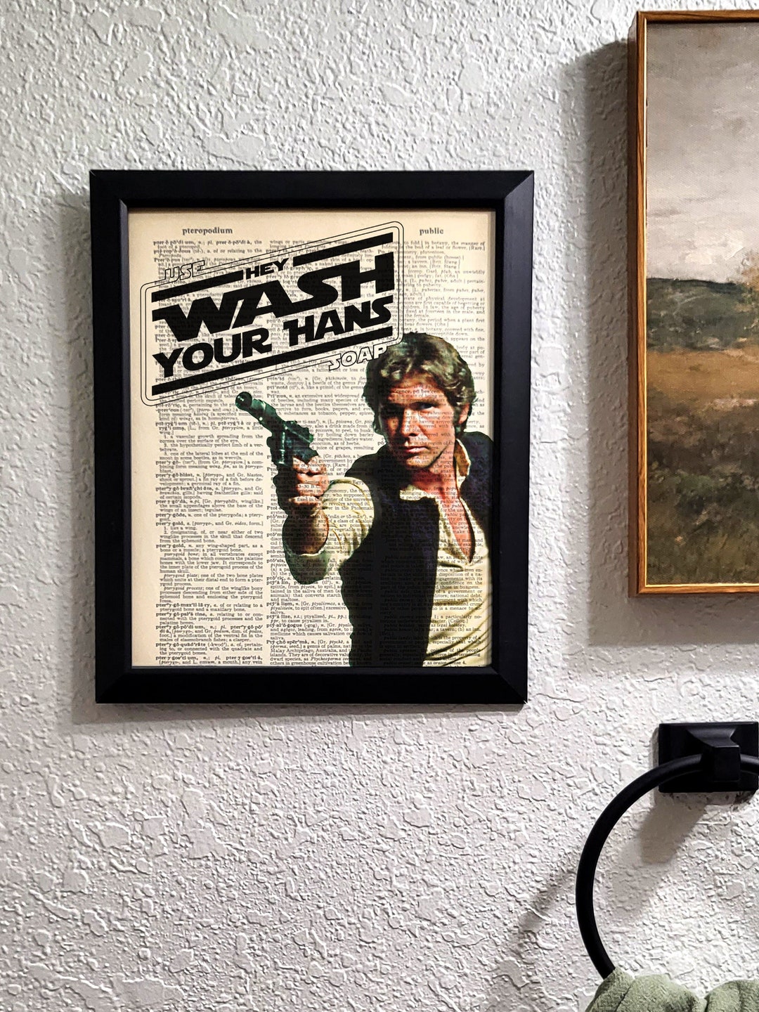 Wash Your Hans 8x10 Print on Vintage Dictionary Page, Funny Sci Fi ...