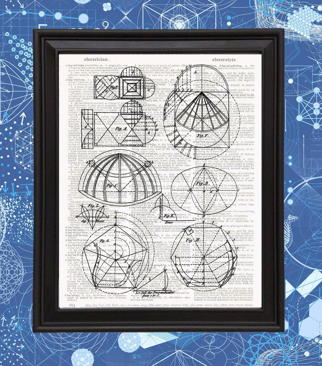 Vintage Math Diagrams Science Formulas on Vintage Dictionary - Etsy Canada