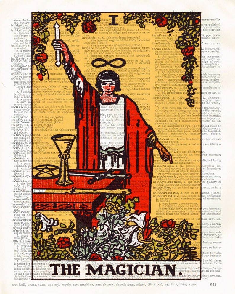 The Magician Tarot Card Art Print Couples Gift Tarot Reading | Etsy