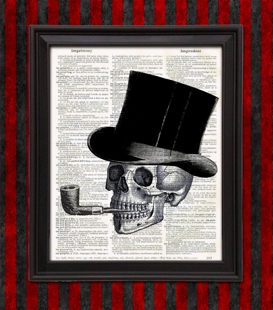 Dead Gentleman With Top Hat and Smoking Pipe Halloween Home Decor ...