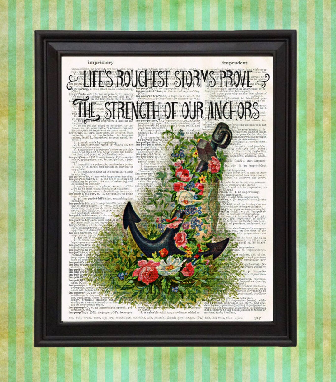 Nautical Anchor Quote Beach House Wall Decor Sailing Sea Ocean - Etsy