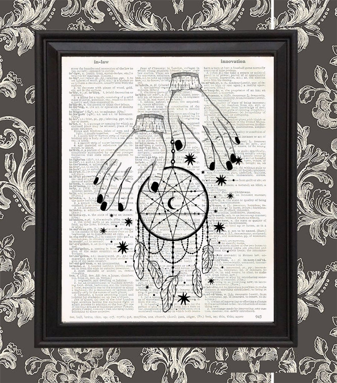 Wiccan Witch Hands With Celestial Elements Dream Catcher - Etsy