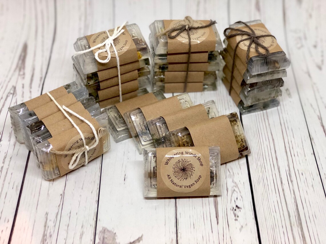 Gift Set Herbal Vegan Soaps - Lavender, White Sage, Mint, Rose, and ...