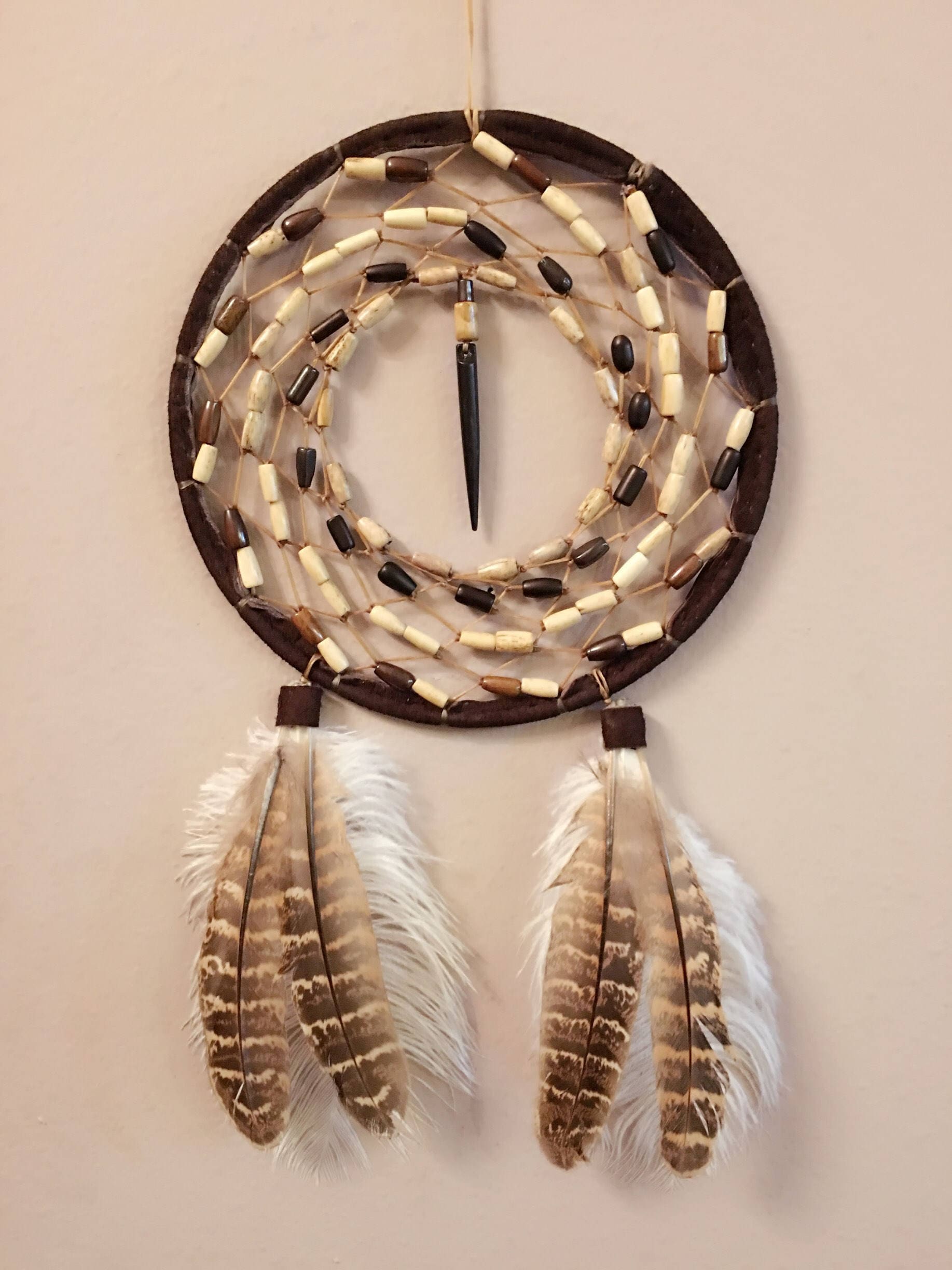 Dreamcatcher - Buffalo Bone - Buckskin - Buffalo Horn Nalbinding Needle ...