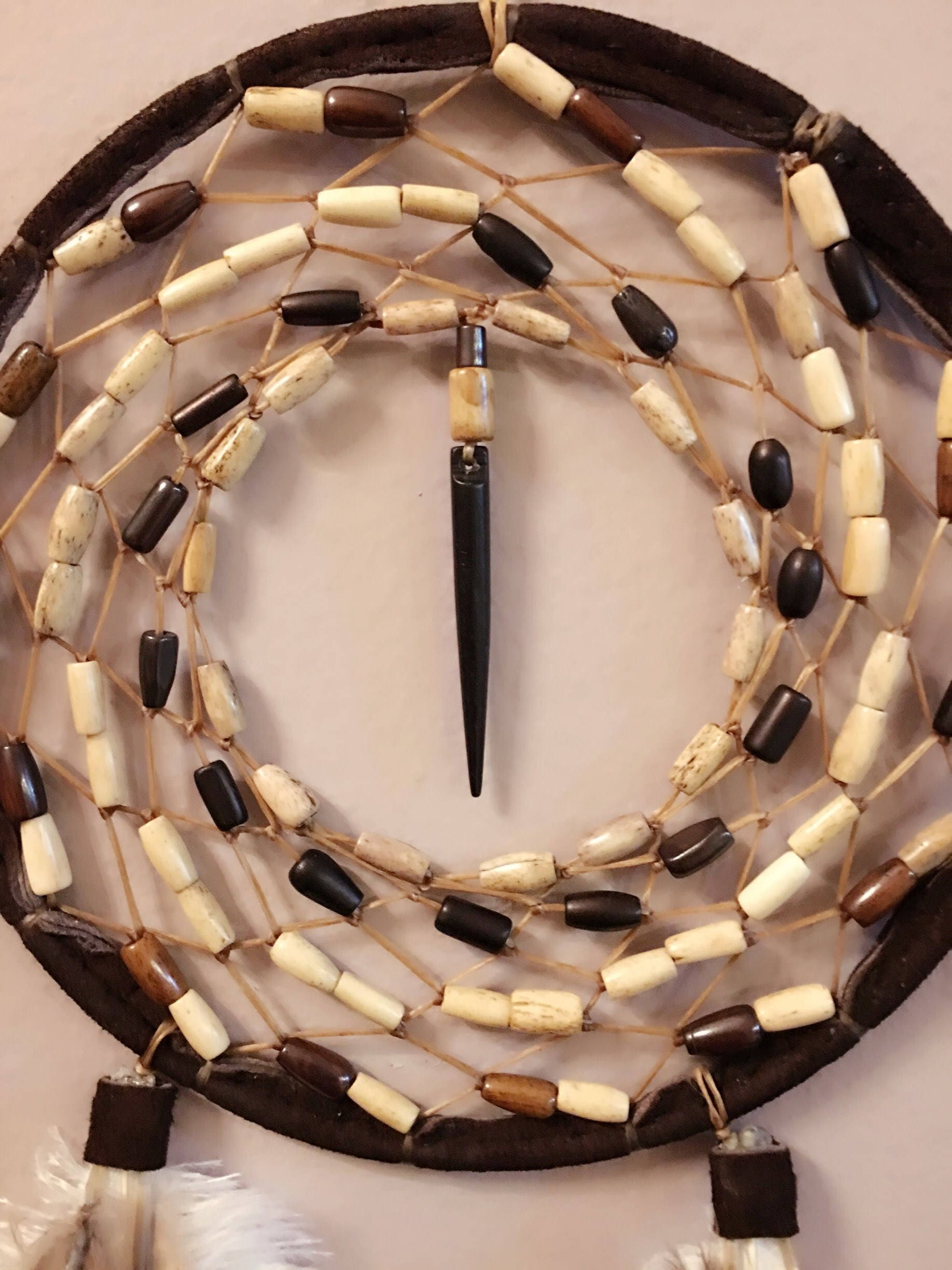 Dreamcatcher - Buffalo Bone - Buckskin - Buffalo Horn Nalbinding Needle ...