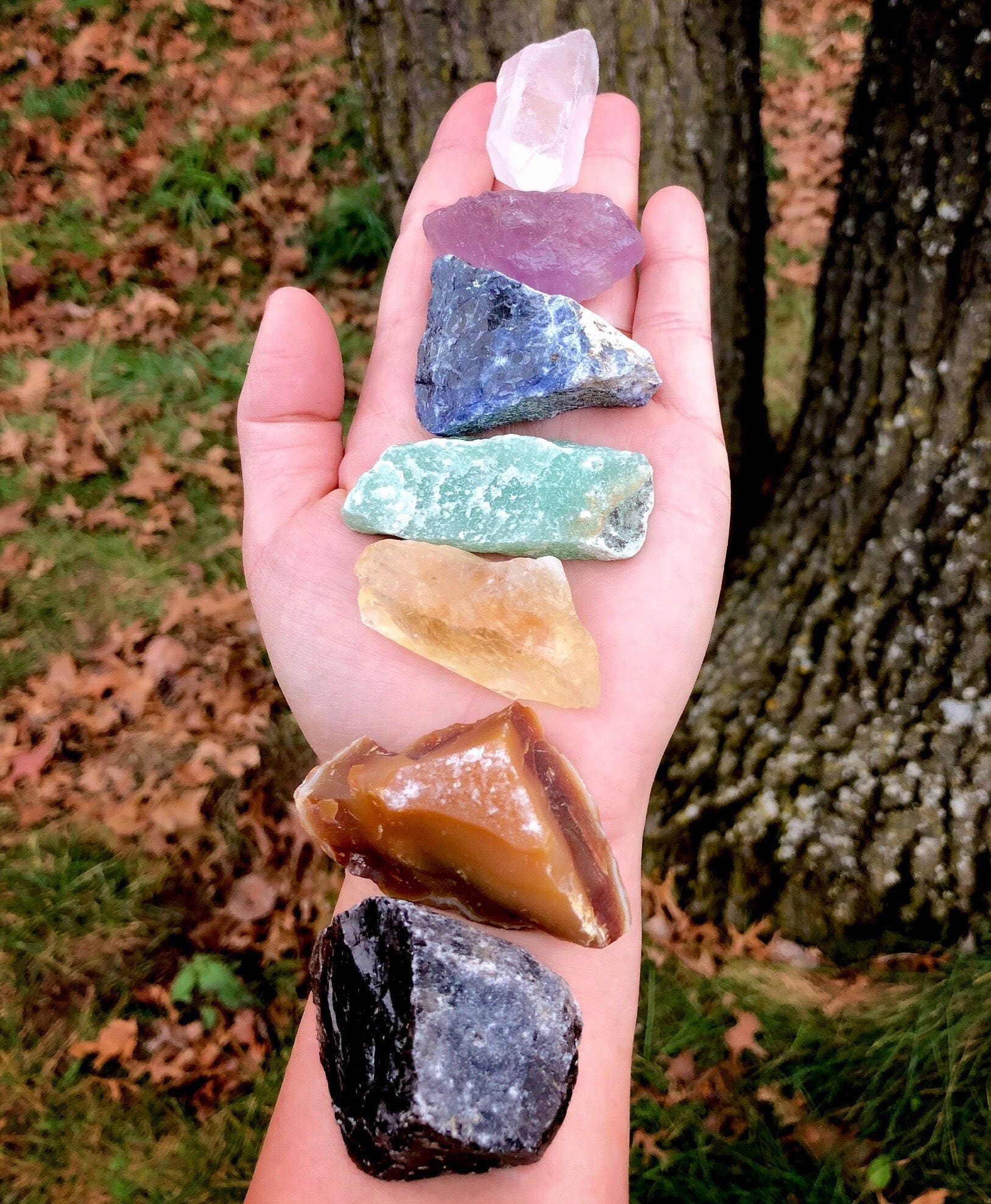 Chakra Healing Stones Set - 7 Large Chakra Crystals - Raw Crystals ...