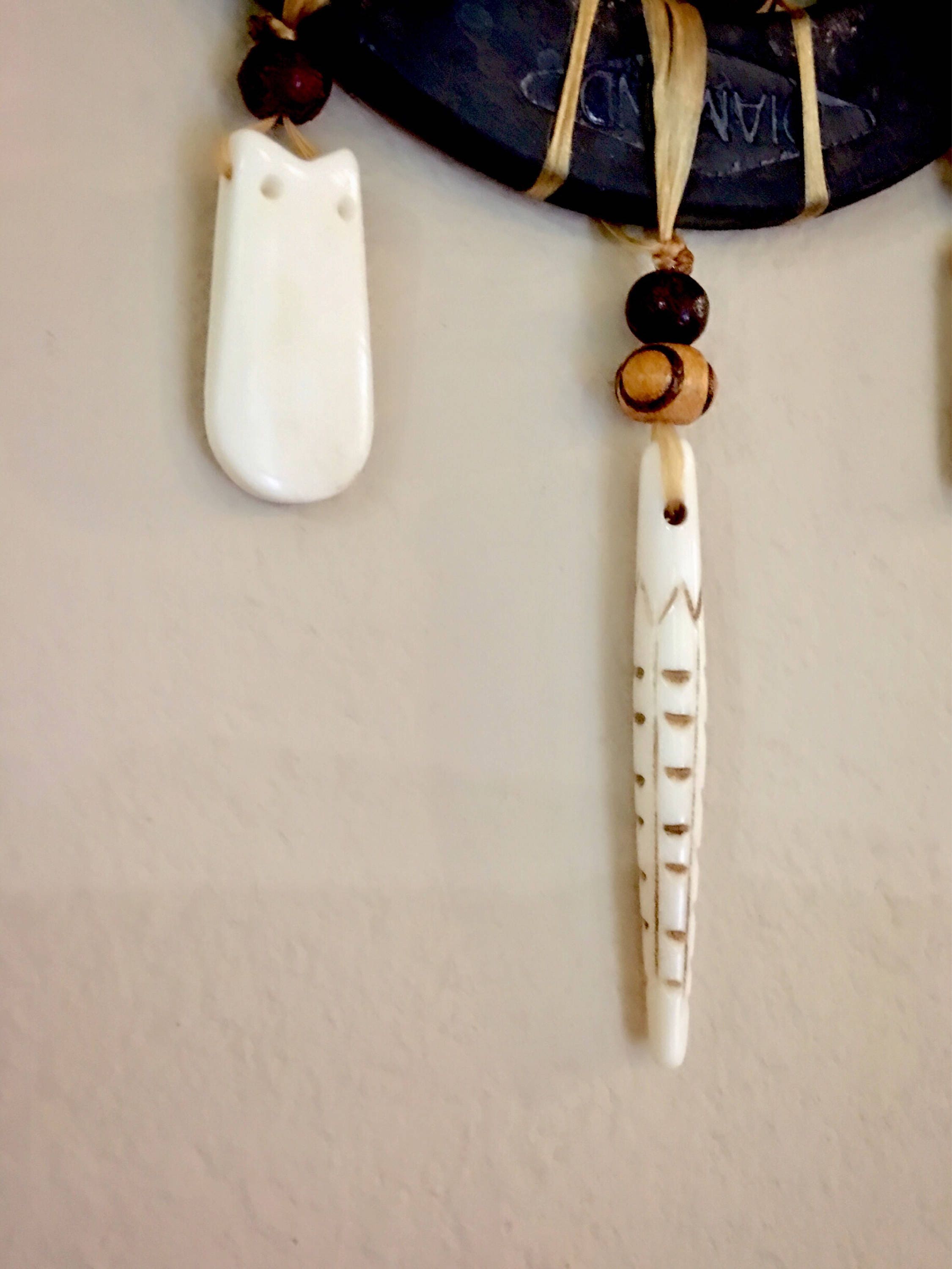 Horseshoe Dreamcatcher - Elk Teeth - Nalbinding Needle - Buffalo Bone ...