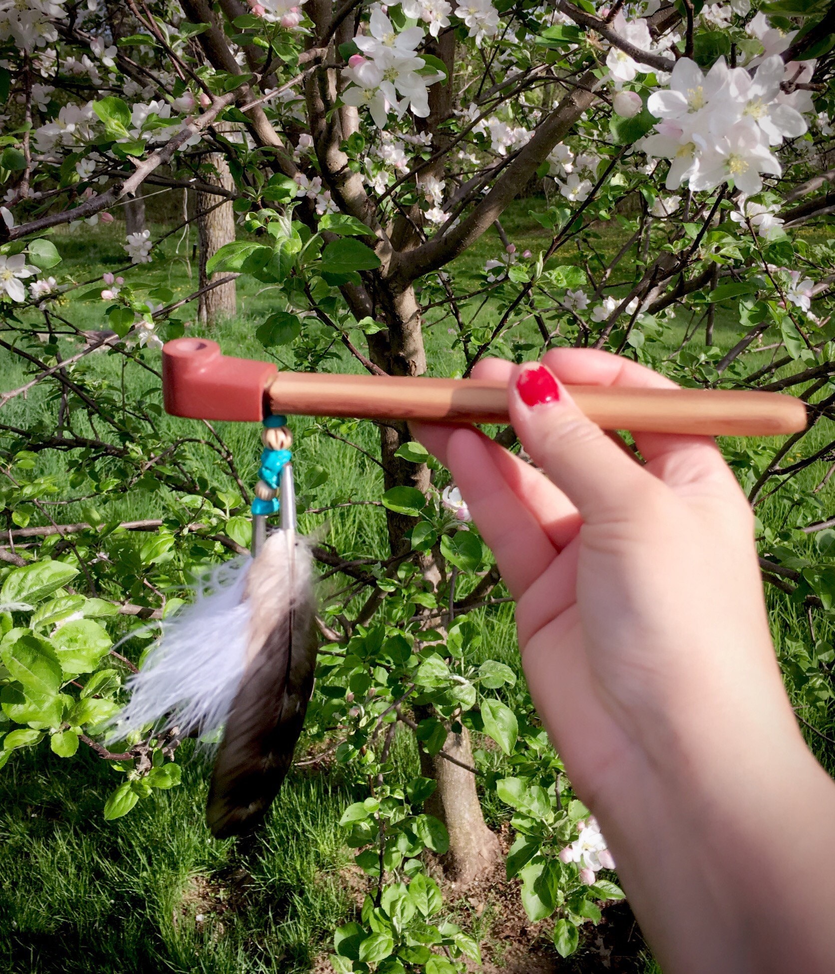 Ceremonial Peace Pipe - Pipestone - Catlinite Stone - Cedar Stem ...