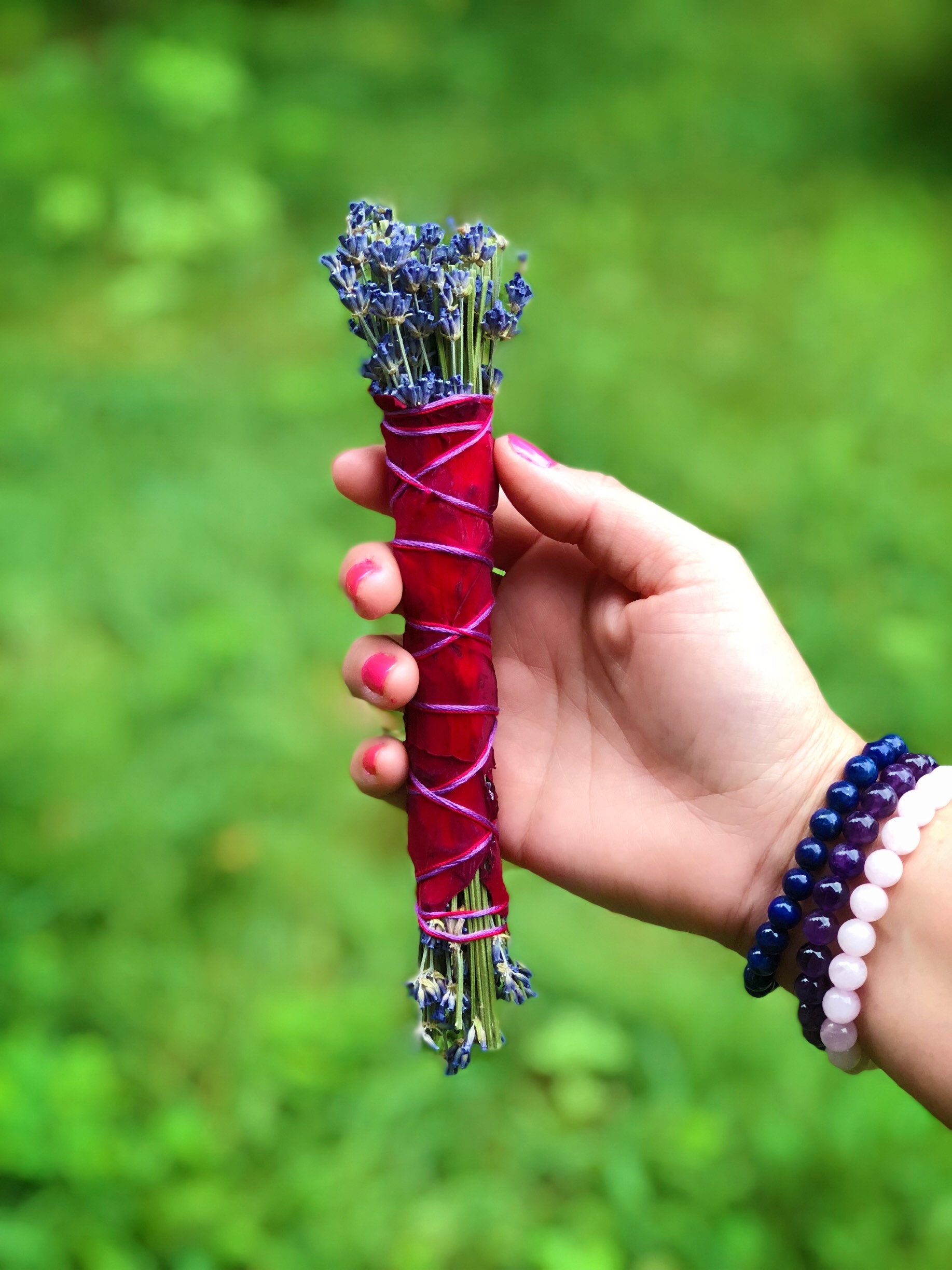 Velvet Red Rose & Lavender Smudge Sticks - Sold Individually - Very ...